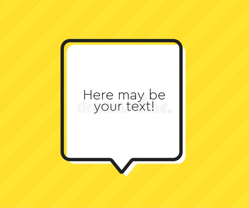 Speech Bubble. Space for Quote Text, Frame Message Stock Illustration ...