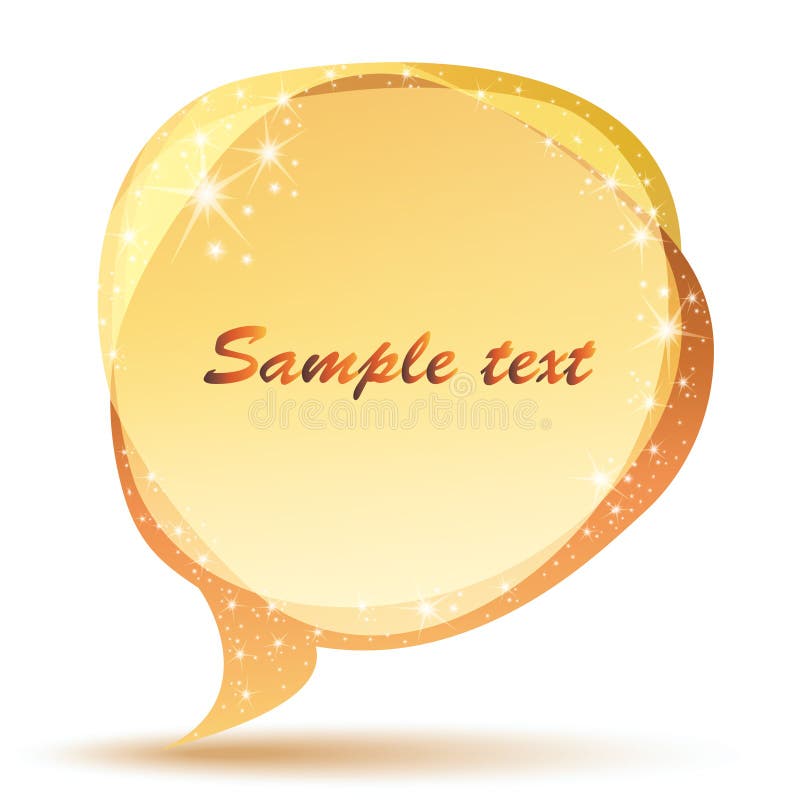 Speech bubble with sparkle stock vector. Illustration of glossy - 24619056