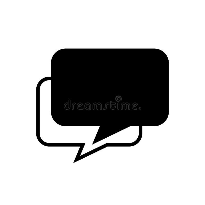 Speech Bubble Square Isolated on White, Speech Balloon Sign of ...