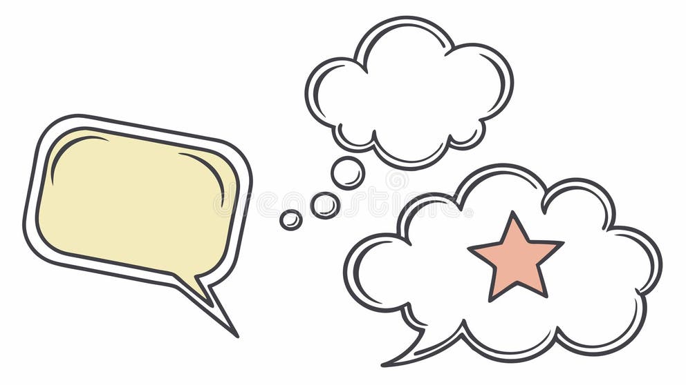 Speech Bubble with Star Idea, Vector Design Generative AI Stock Vector ...