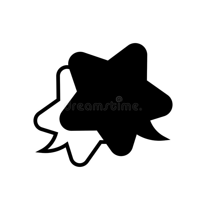 Speech Bubble Star Shape Isolated on White, Speech Balloon Art Line ...