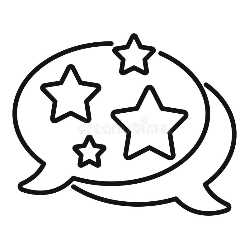 Speech Bubble with Stars Representing a Positive Review Stock ...