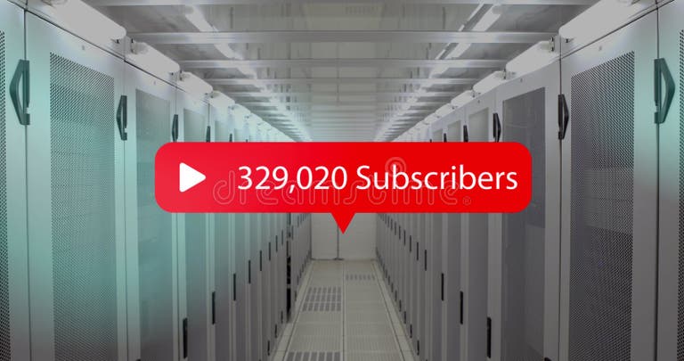 Speech Bubble with Subscribers Text with Increasing Numbers Against ...