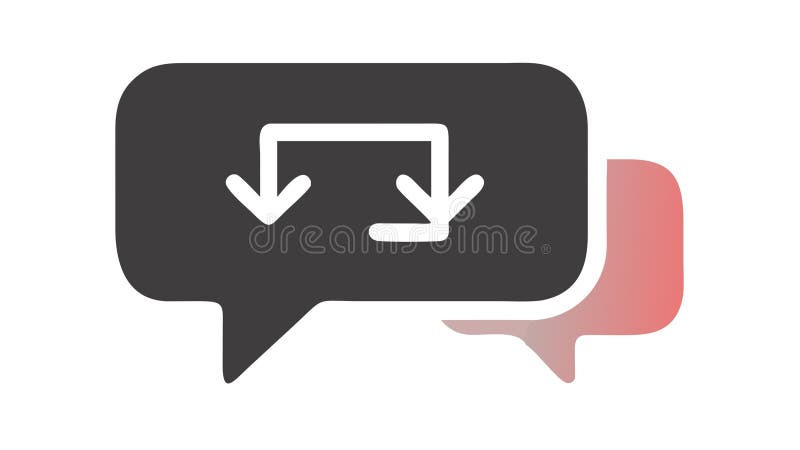 Speech Bubble Sync Icon, Message Exchange Symbol, Vector Design ...
