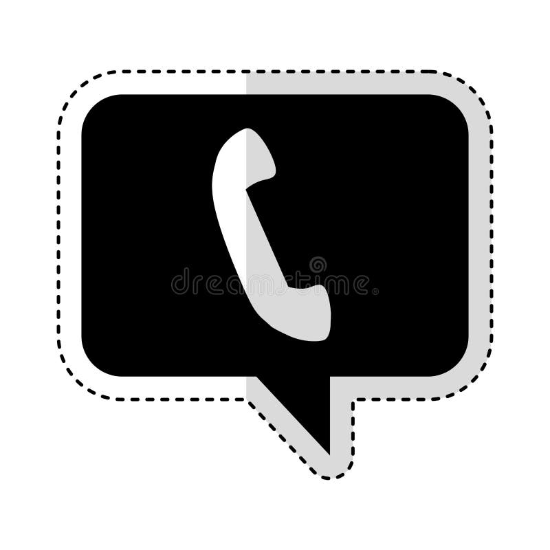 Speech Bubble with Telephone Icon Stock Vector - Illustration of ...