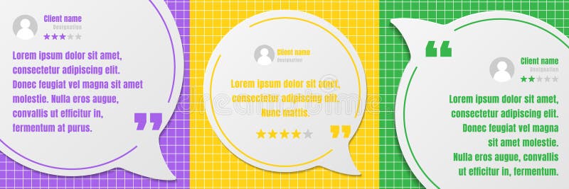 Speech Bubble Testimonial Banner, Quote, Presentation. Customer ...