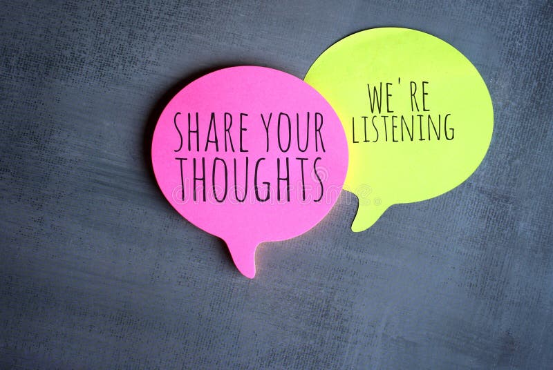 Sharing and Listening Concept with Speech Bubble Stock Image - Image of ...
