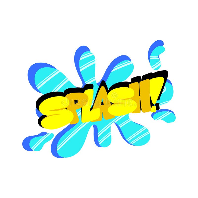 Speech Bubble with Text SPLASH on White Background in the Style of the ...