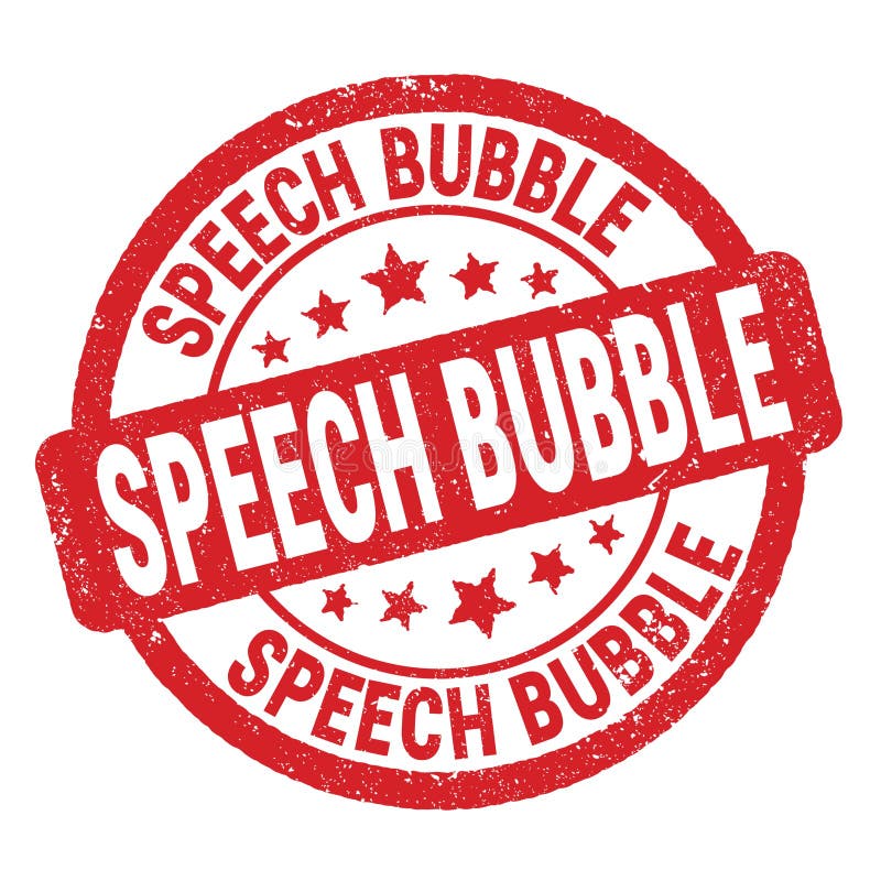 SPEECH BUBBLE Text Written on Red Round Stamp Sign Stock Illustration ...