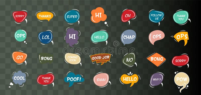 Speech Bubble Hand Draw Transparent Stock Illustrations – 170 Speech ...