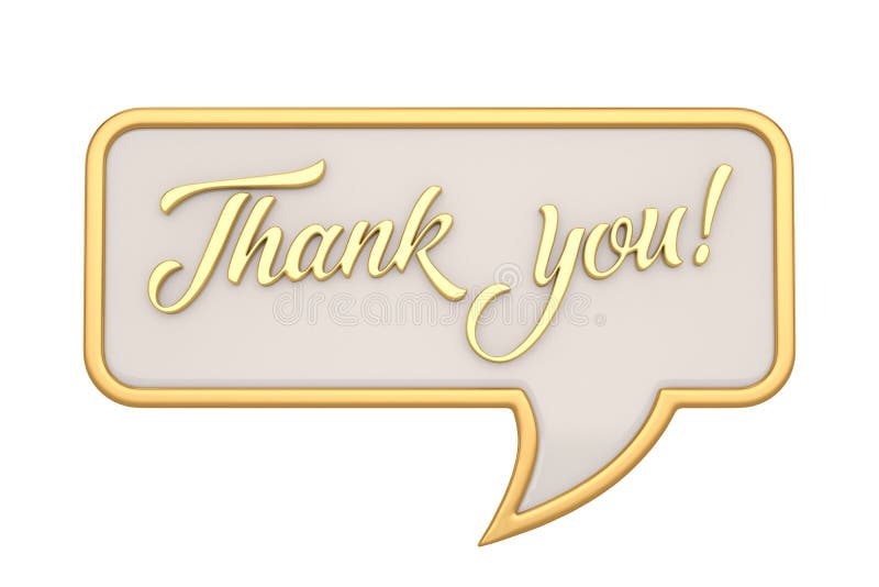 Thank You 3D Icon Isolated on White Background, 3D Render. 3D ...
