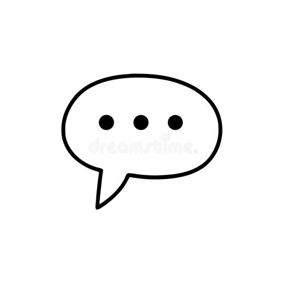 Speech Bubble with Three Dots for Conversation and Communication Design ...