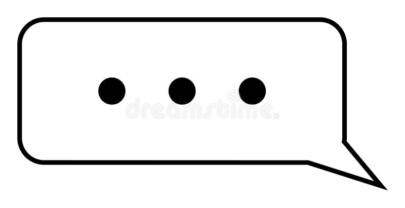 Speech Bubble with Three Dots Indicating Typing or Ongoing Conversation ...