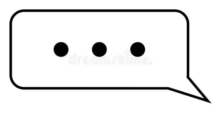 Speech Bubble with Three Dots Indicating Typing or Ongoing Conversation ...