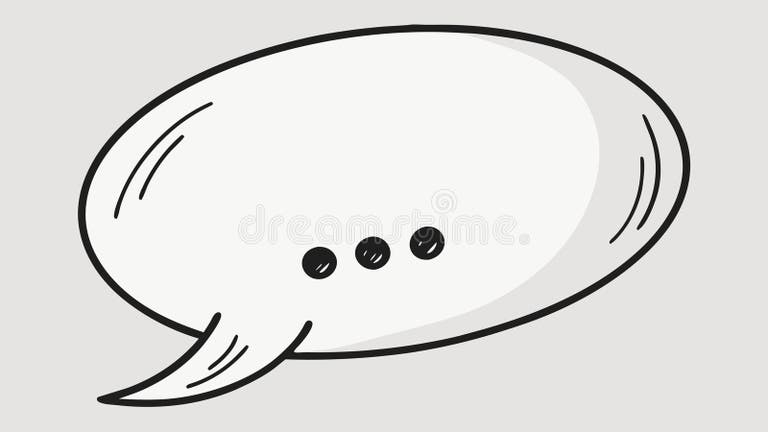 Speech Bubble with Three Dots, Indicating Typing, Thinking, or Pending ...
