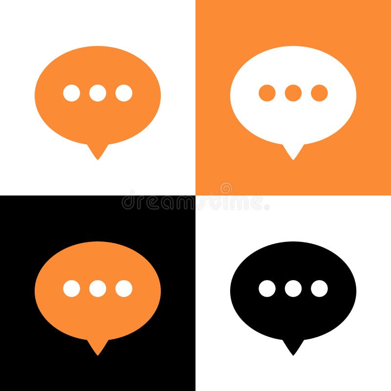 Speech Bubble and Three Dots Logo, Modern Logomark Icon Design - Vector ...