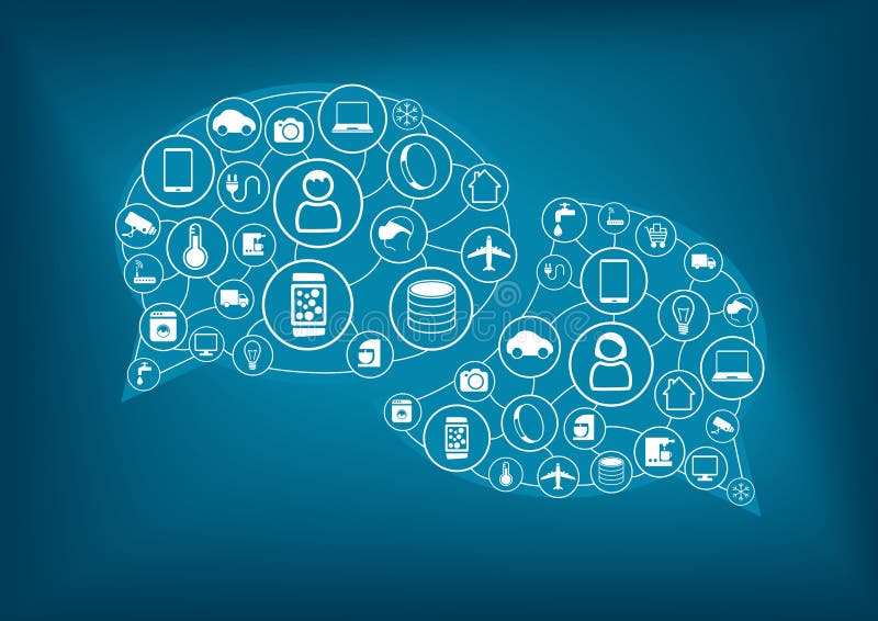 Speech Bubble To Represent Wireless Communication of Connected Devices ...