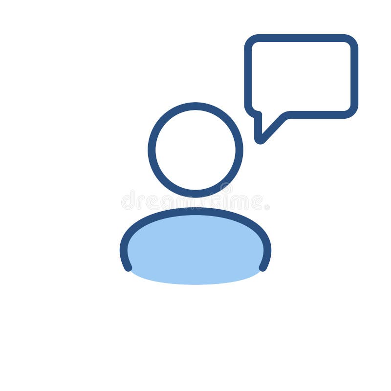 Speech Bubble User Icon. Communication, People Talk Icon Stock Vector ...
