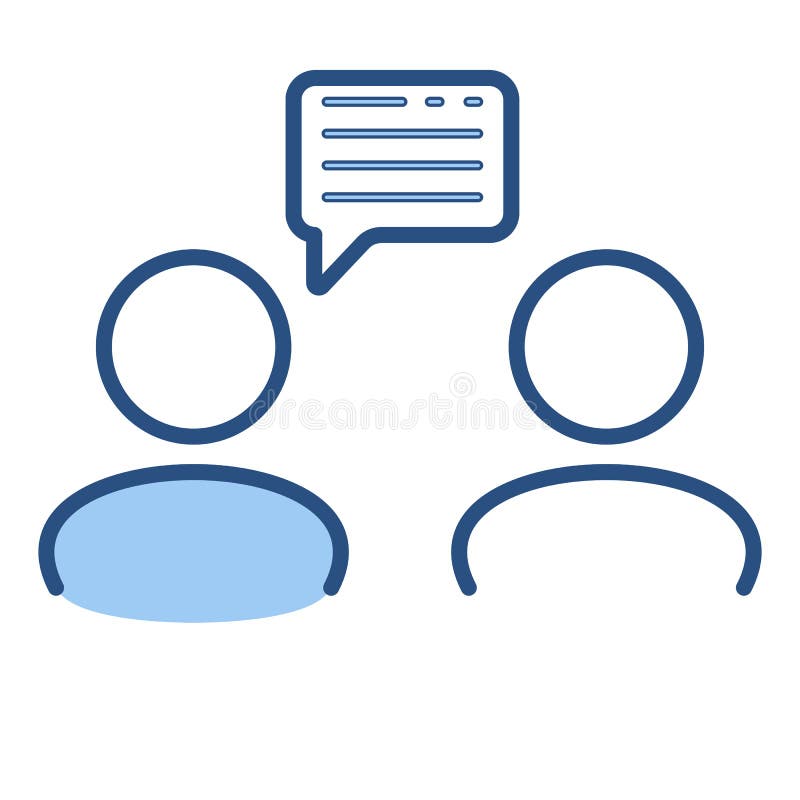 Speech Bubble User Icon. Communication, People Talk Icon Stock Vector ...