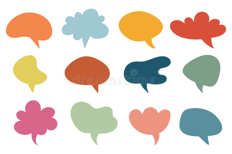 Colorful Communication Speech Bubbles Collection Stock Vector ...