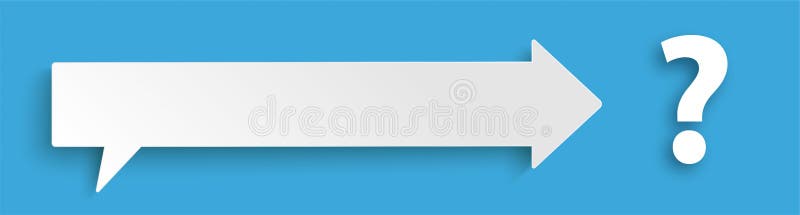 White Question Marks Blue Centre Header Stock Vector - Illustration of ...