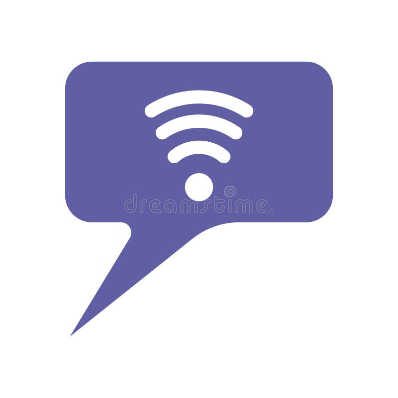 Speech Bubble with Wifi Signal Stock Vector - Illustration of internet ...