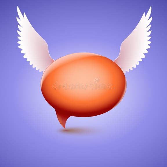 Speech Bubble Wing Symbol Love Stock Illustrations – 113 Speech Bubble ...