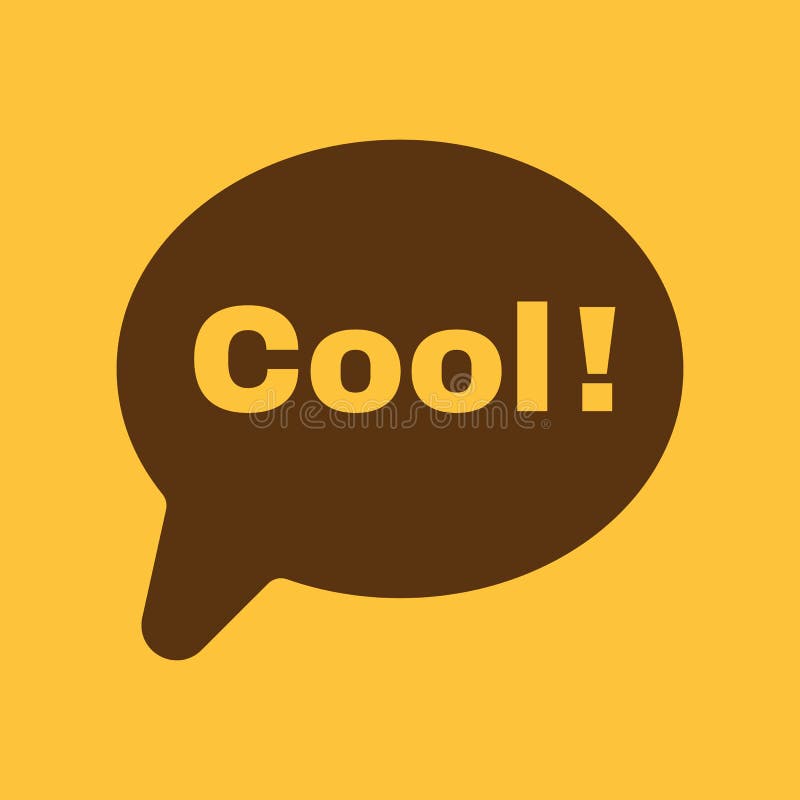 The Speech Bubble with the Word Cool Icon. Internet and Chat, Online ...