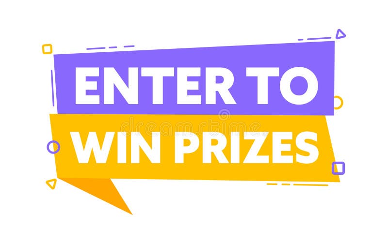 Speech Bubble with the Word Enter To Win Prizes. Enter To Win Prizes ...