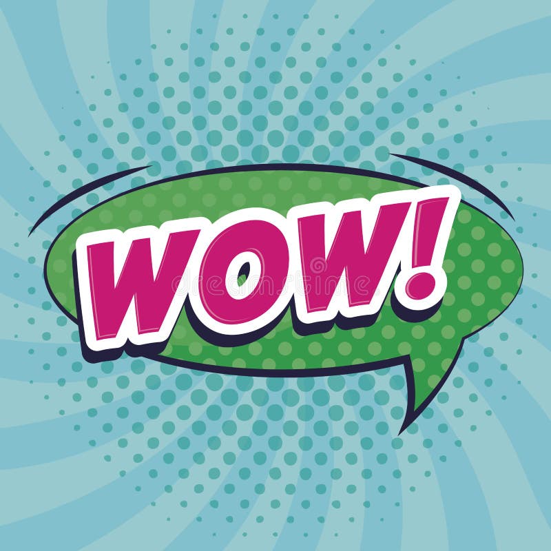 Wow Word Pop Art Comic Speech Bubble Vector Stock Vector - Illustration ...