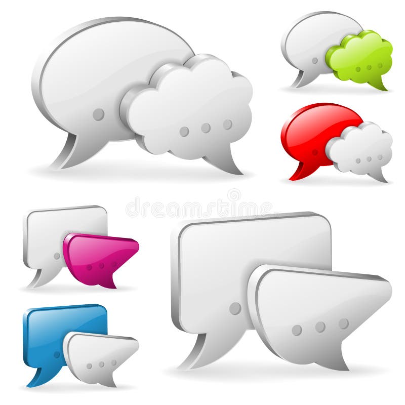 Speech Bubbles stock vector. Illustration of bubbles - 26218855