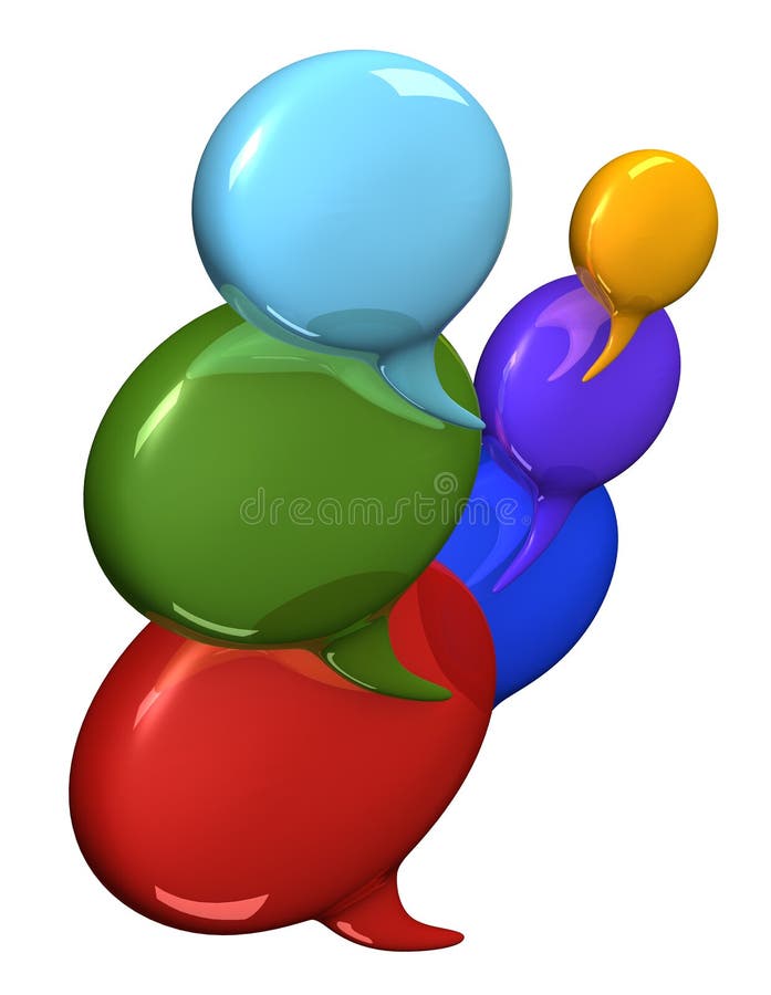 Speech Bubbles Angled Right Stock Illustration - Illustration of ...