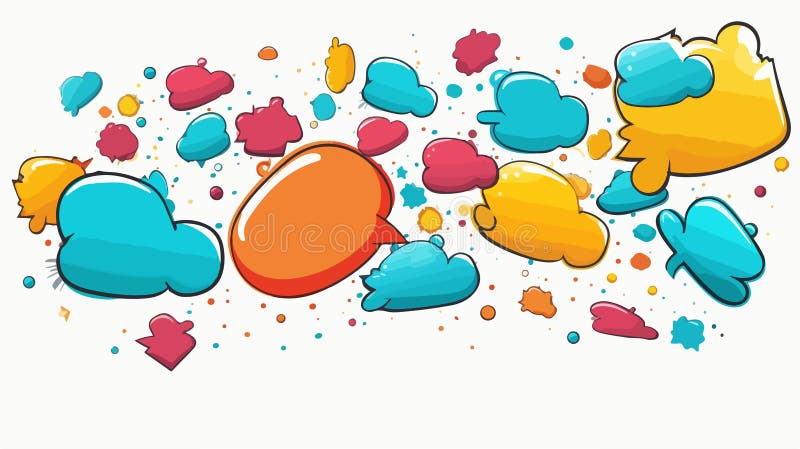 Speech Bubbles and Apostrophes Vector Illustration Stock Illustration ...