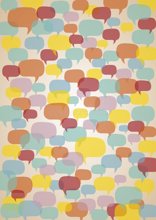 Speech bubbles background stock vector. Illustration of conversation ...