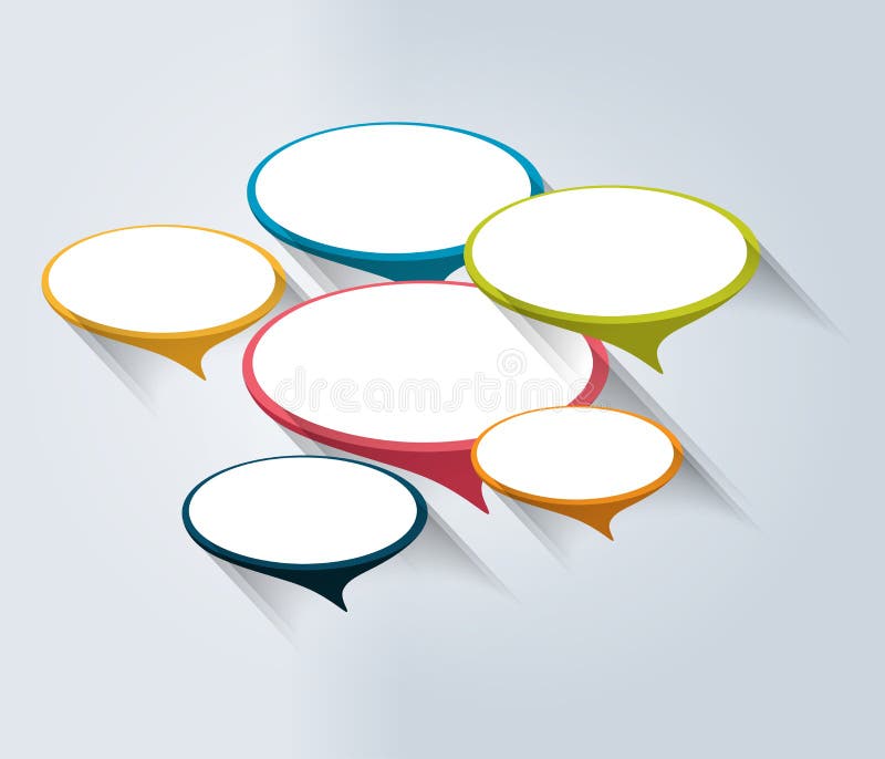 Speech Bubbles Banner, Template. Business Color Vector Stock Vector ...