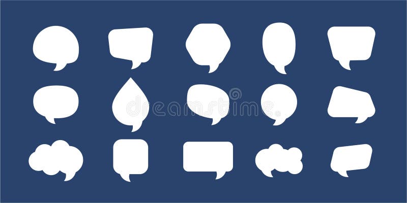 Speech Bubbles Clouds of Various Shapes for Conversation Text and Words in Bubbles Stock Vector ...