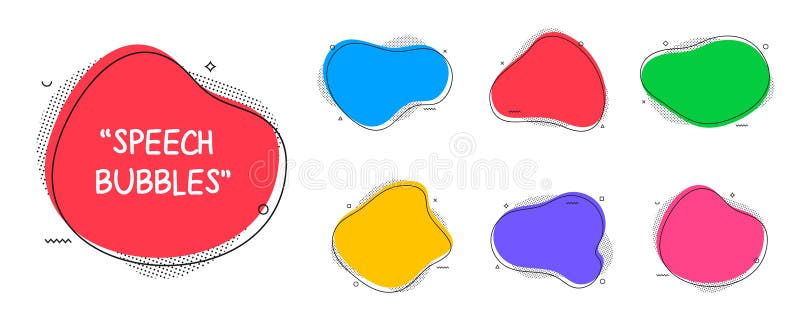 Speech Bubbles Collection. Set of Colorful Speech Bubbles, Quotations ...