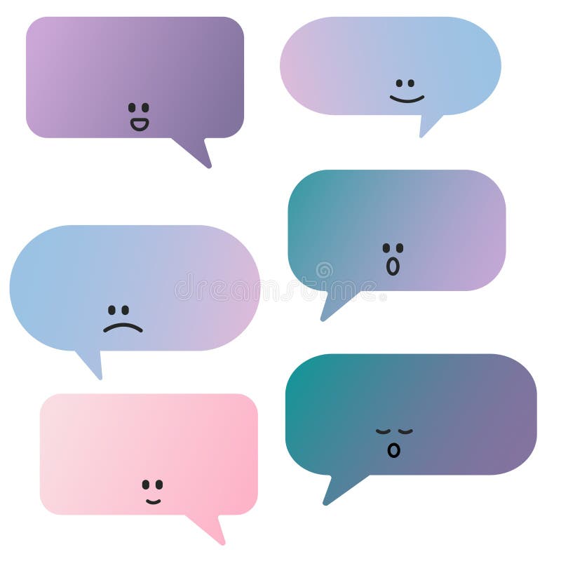 Speech bubbles collection. stock vector. Illustration of quotable ...