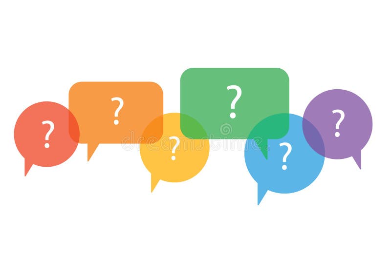 Speech Bubbles Colorful Question Mark Stock Illustration. Question Mark ... Speech Bubbles Colorful Question Mark Stock Illustration. Question Mark ...
