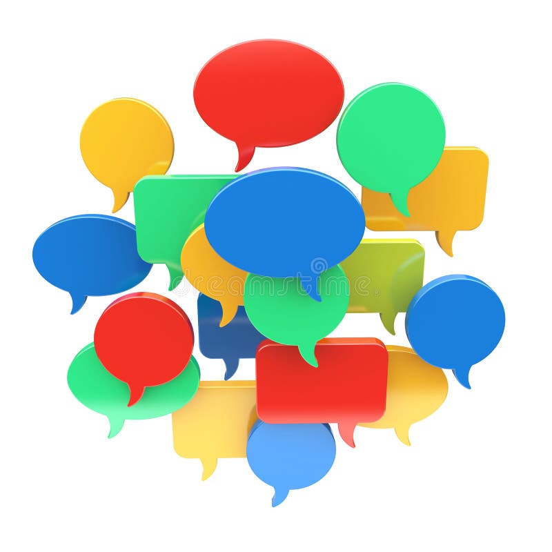 Speech bubbles stock illustration. Illustration of discussion - 36204346