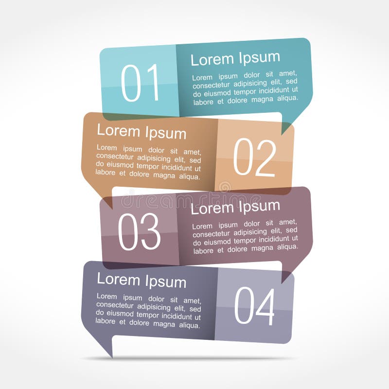 Four Speech Bubbles with Place for Text Stock Vector - Illustration of ...