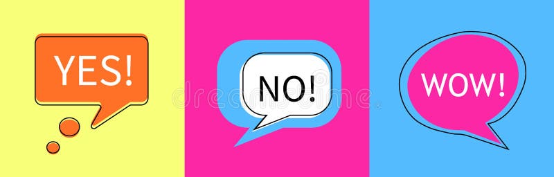 Speech Bubbles with Dialog Words Vector Bubbles Speech Illustration ...