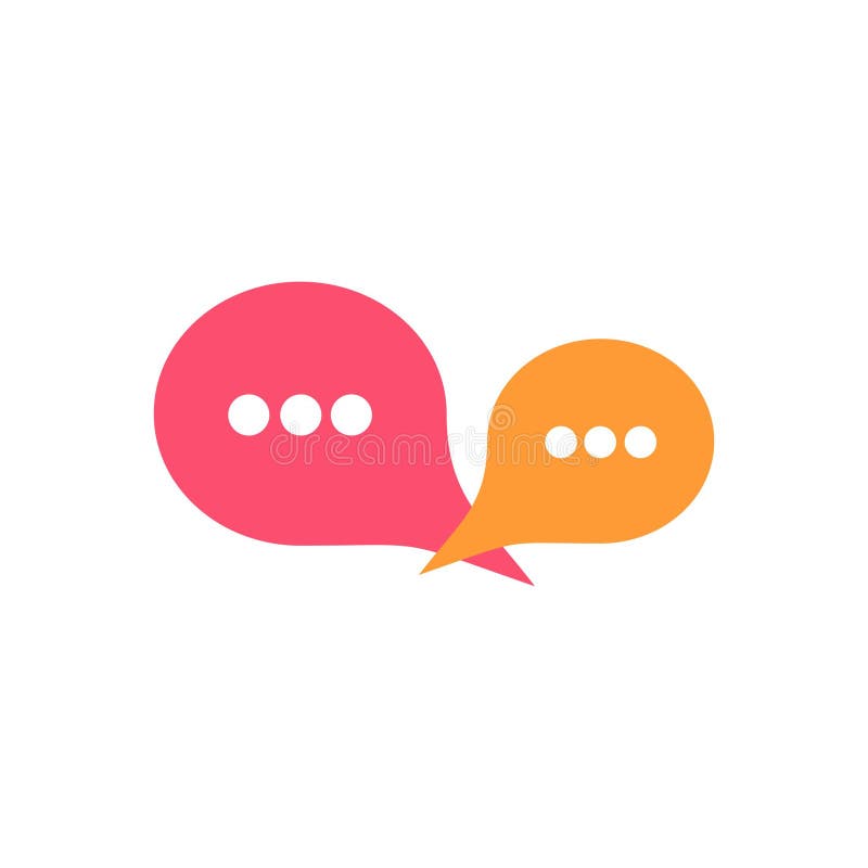 Dialogue Icon. Chat Vector Logo Concept Illustration in Flat Style ...