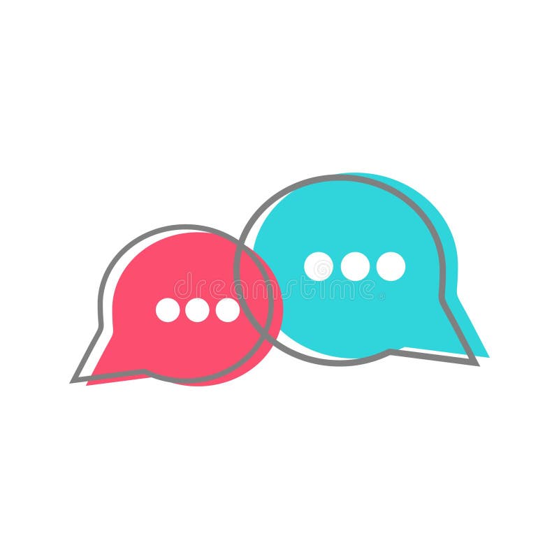 Dialogue Icon. Chat Vector Logo Concept Illustration in Flat Style ...