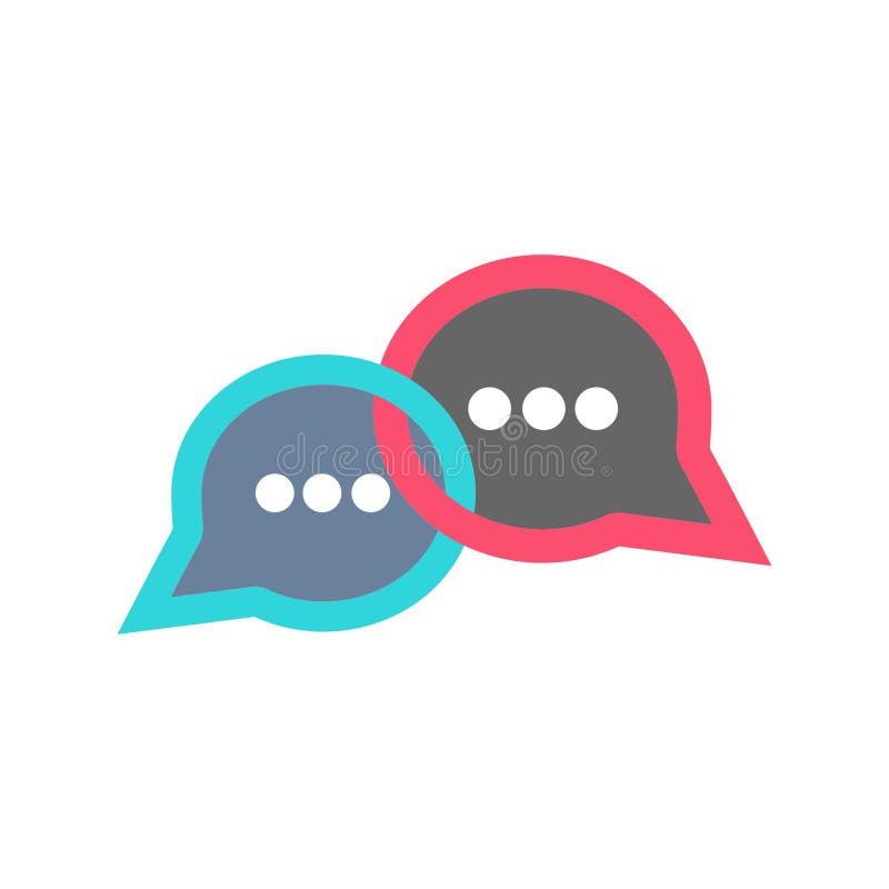 Dialogue Icon. Chat Vector Logo Concept Illustration in Flat Style ...