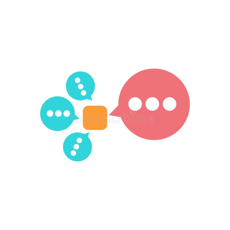 Dialogue Icon. Chat Vector Logo Concept Illustration in Flat Style ...