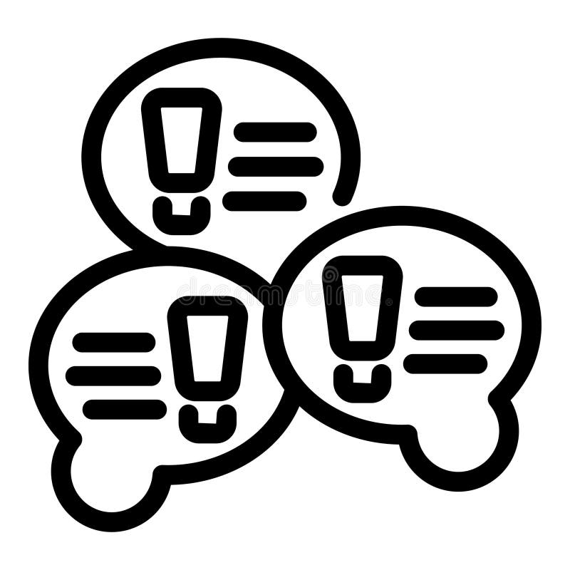 Speech Bubbles with Exclamation Marks Icon Stock Illustration ...