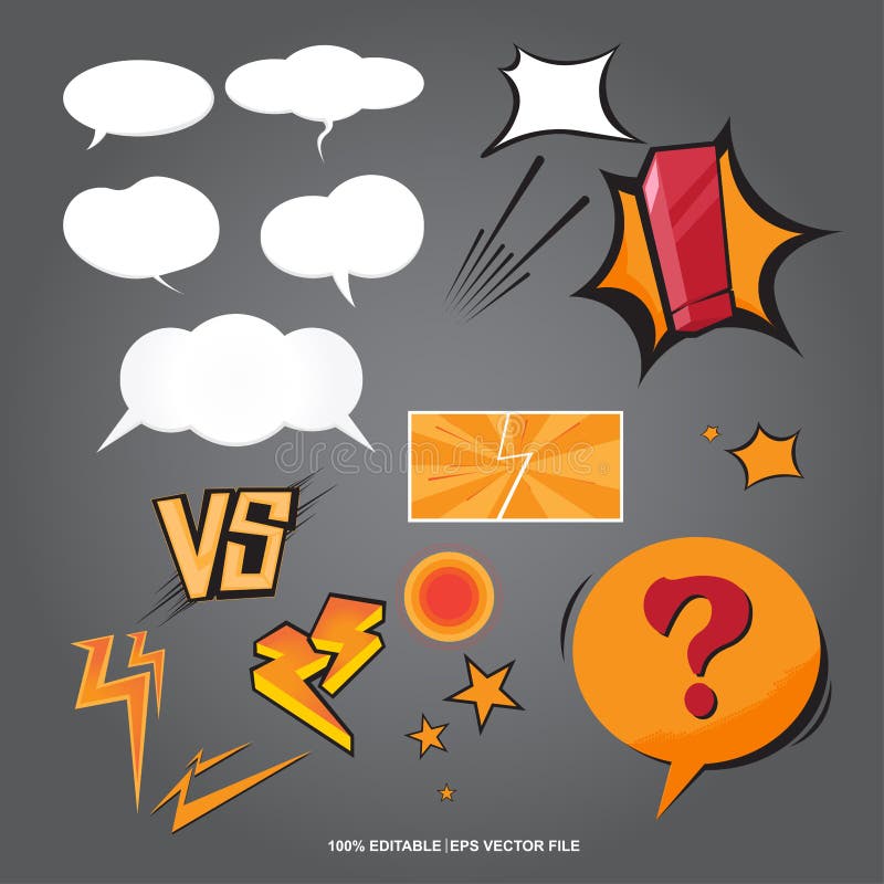 Speech Bubbles and Exclamations Stock Vector - Illustration of ...