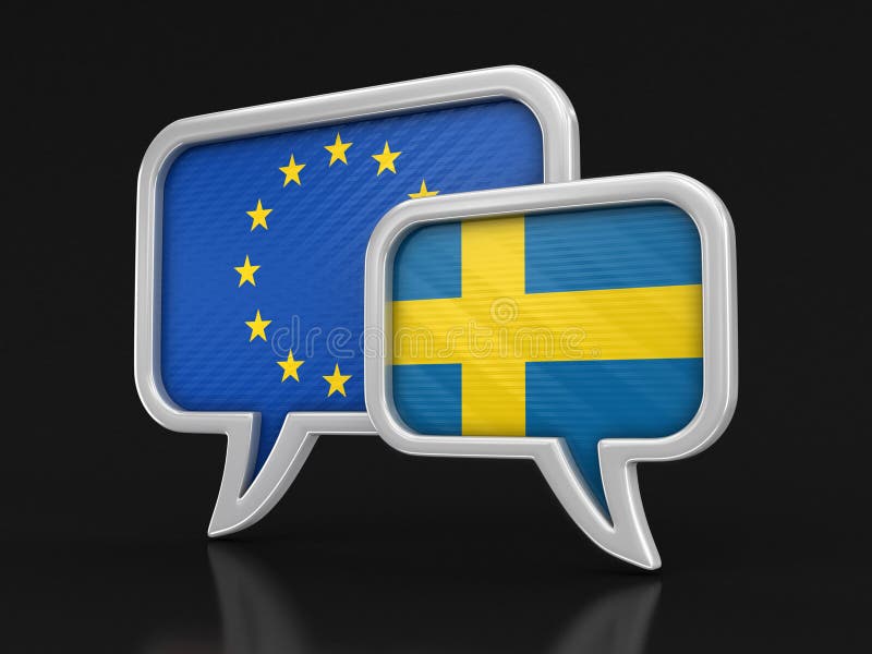 Speech bubbles with flags stock illustration. Illustration of ...