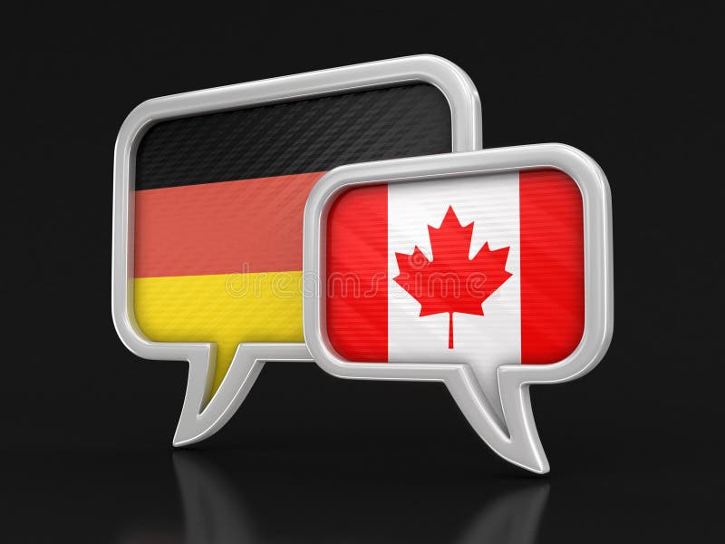 Speech bubbles with flags stock illustration. Illustration of ...